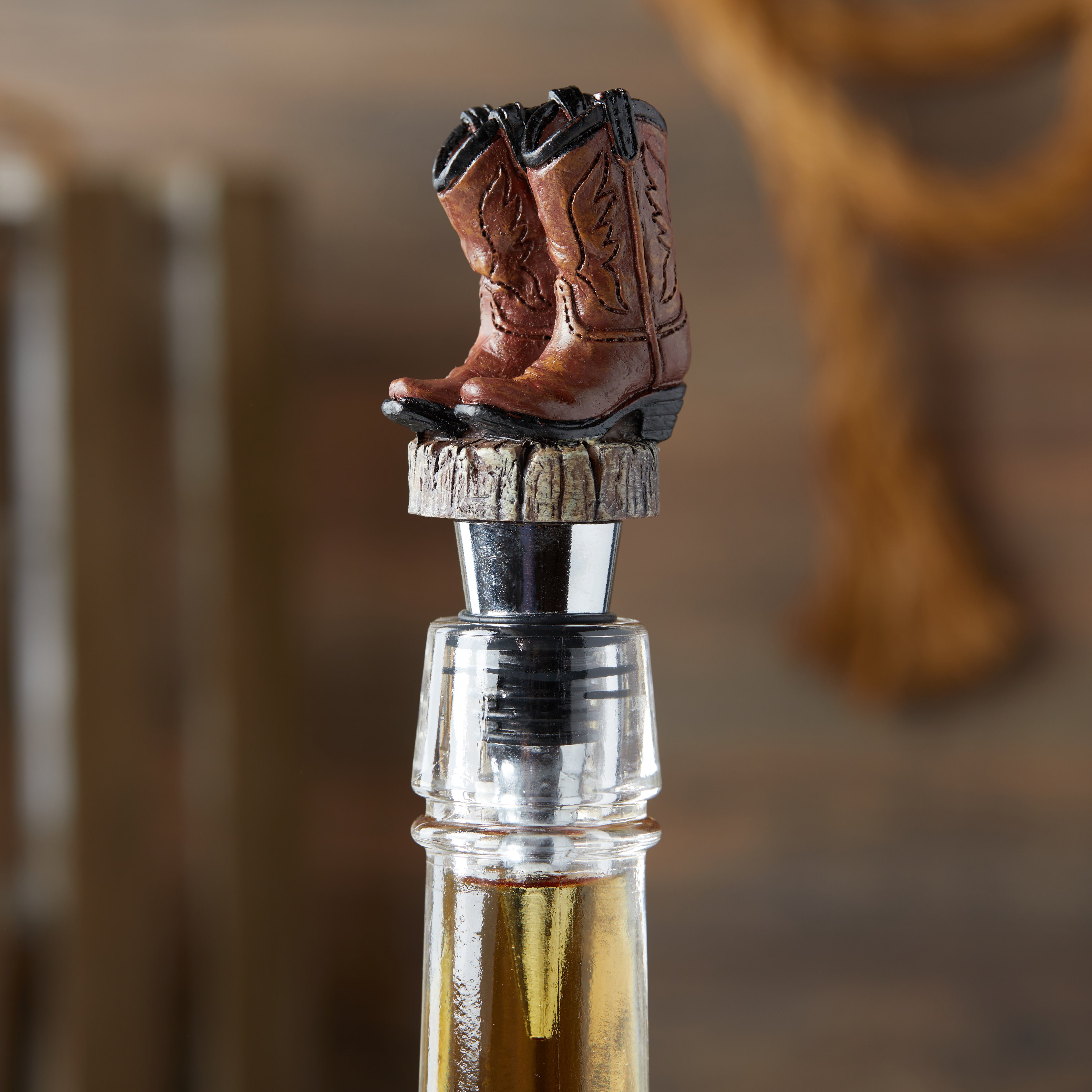 Foster & Rye Cowboy Boot Bottle Stopper, Rustic Western Bottle Topper ...